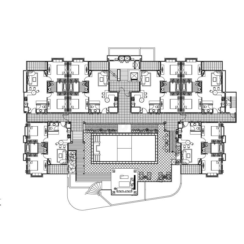Flat construction plan stock vector. Illustration of home - 70185055