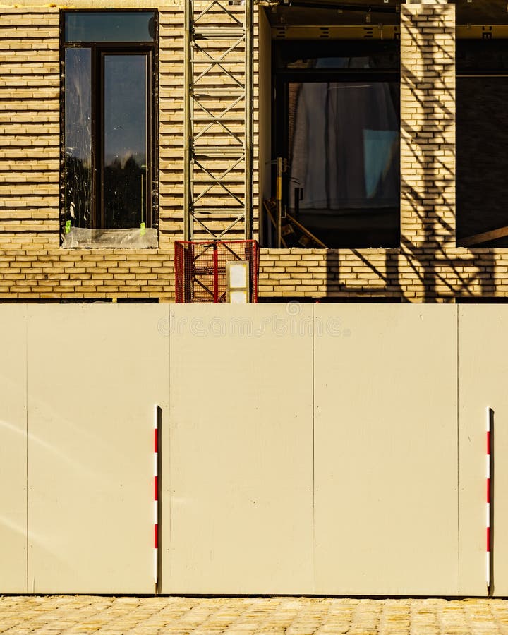 Flat construction site stock photo. Image of architecture - 148170006