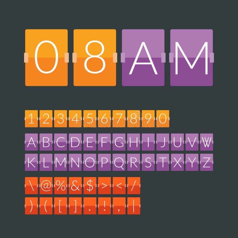 Countdown Timer And Date Calendar Scoreboard Stock Vector