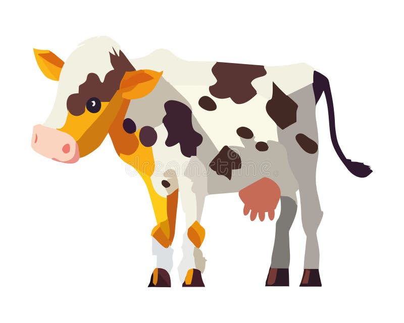 Flat cow illustration stock vector. Illustration of beef - 274723165