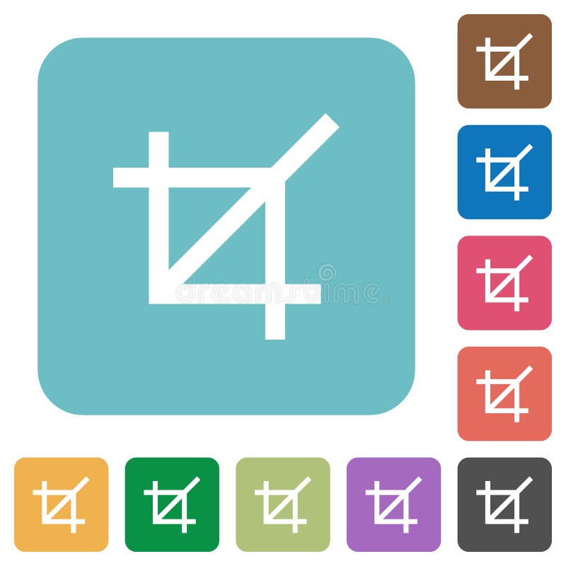 Flat crop tool icons stock vector. Illustration of bent - 186395843