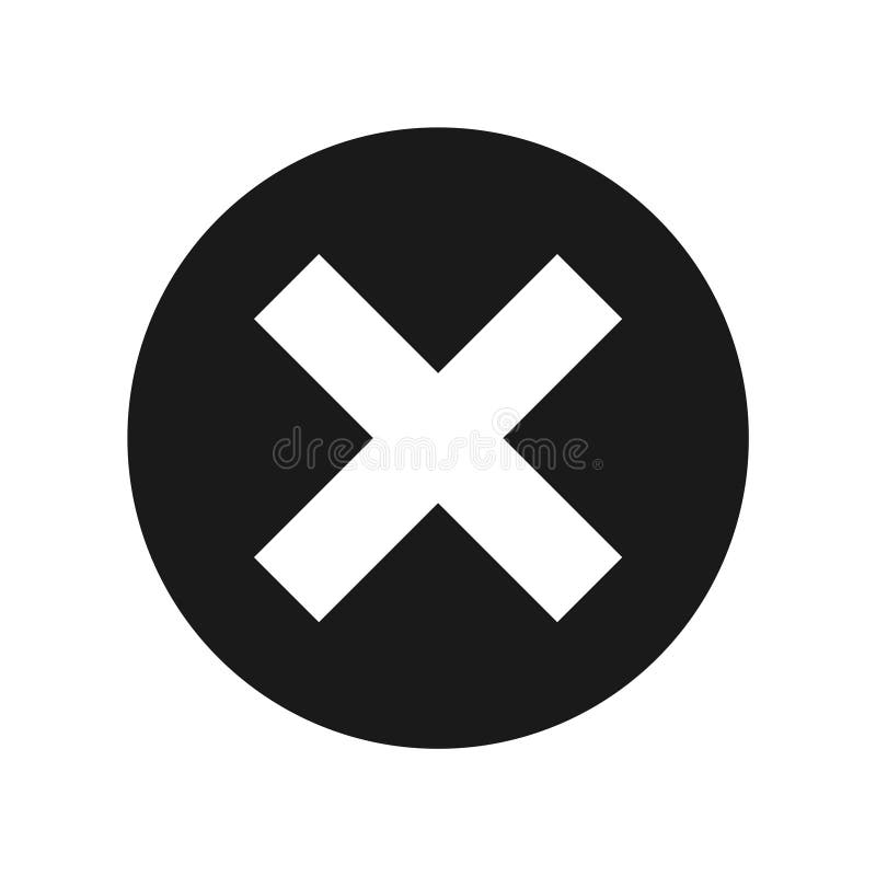 Flat Cross Icon, Cancel Icon Vector Illustration Stock Vector ...