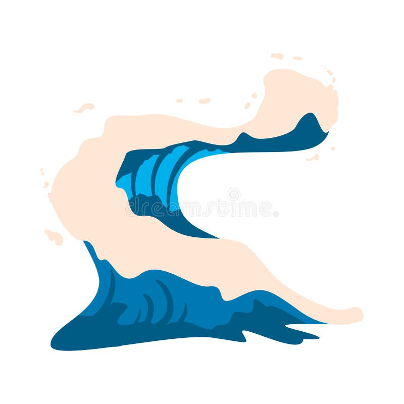 Flat cute wave design stock vector. Illustration of water - 273157471