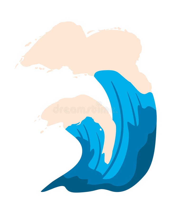 Flat cute waves stock vector. Illustration of vector - 273107633