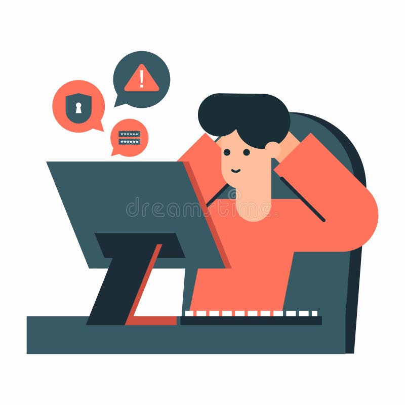 Cybersecurity Man Desk Stock Illustrations – 909 Cybersecurity Man Desk ...