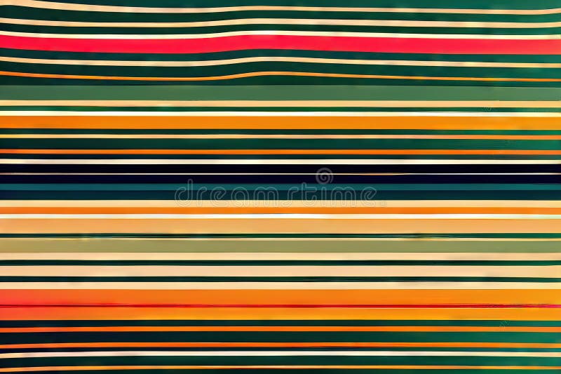 Flat 2D Background of Colored Lines on Yellow Background. Stock ...