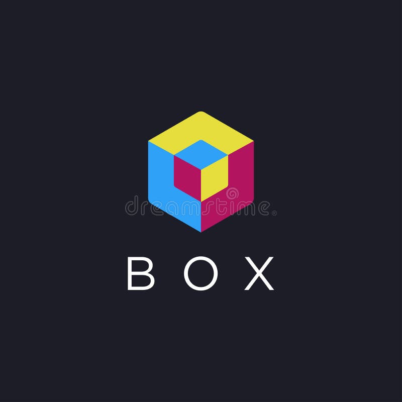 Flat 3d Box Logo Icon Vector Template Stock Vector - Illustration of ...