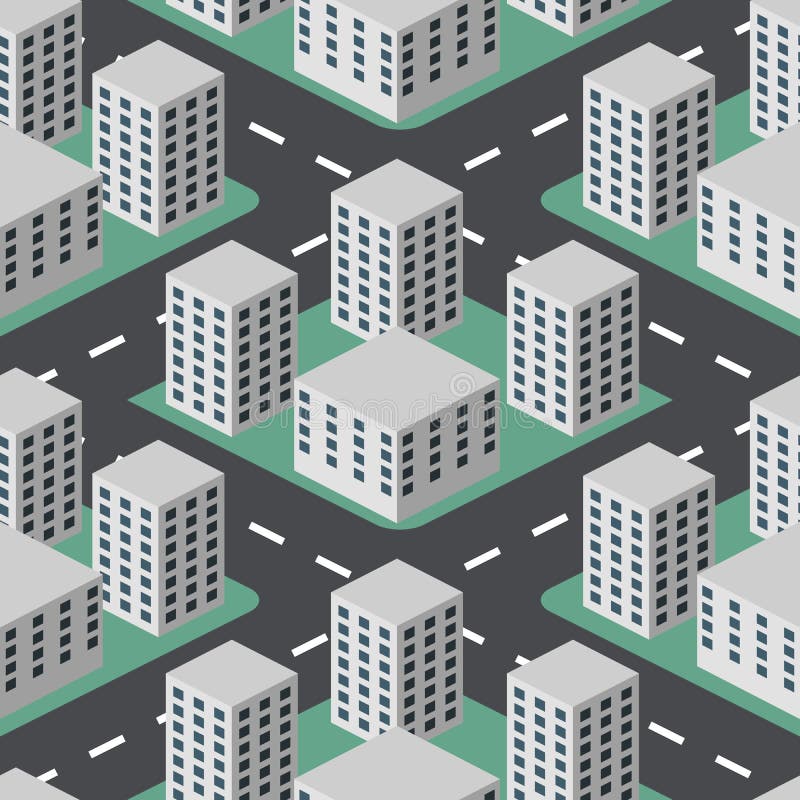 Flat 3D city stock vector. Illustration of house, building - 56998191