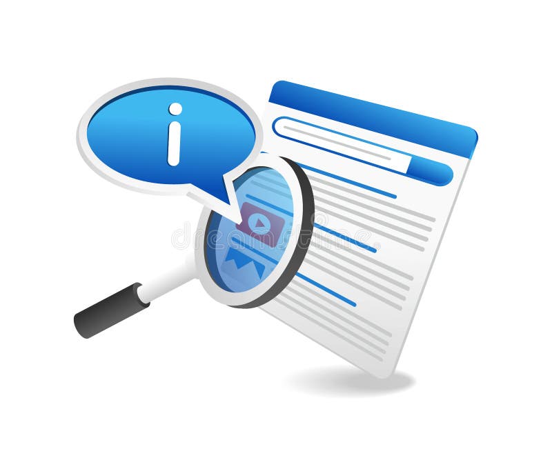 3d Concept Isometric Illustration of Searching Latest Information in ...