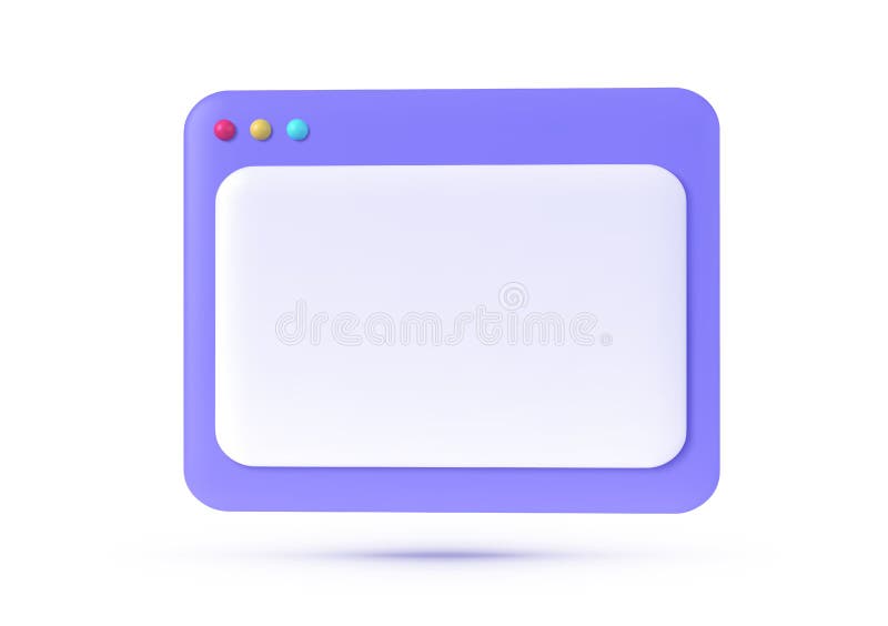 Flat 3D Http for Site Design. 3d Website Template. Web Page Template. Computer Interface. 3d ...