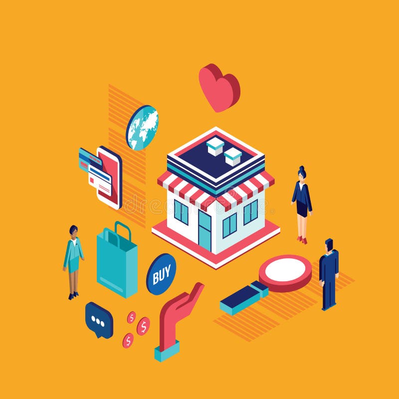 Flat 3d Isometric Design Concept Shopping and E-commerce Stock ... Flat 3d Isometric Design Concept Shopping and E-commerce Stock ...
