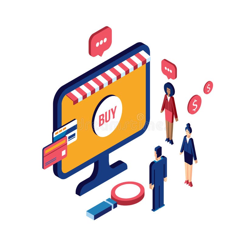 Flat 3d Isometric Design Concept Shopping and E-commerce Stock ... Flat 3d Isometric Design Concept Shopping and E-commerce Stock ...