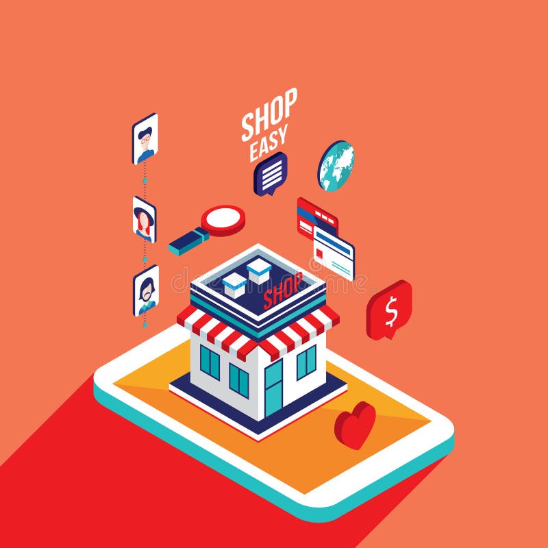 Flat 3d Isometric Design Mobile Payment Online Shopping E-commerce ... Flat 3d Isometric Design Mobile Payment Online Shopping E-commerce ...