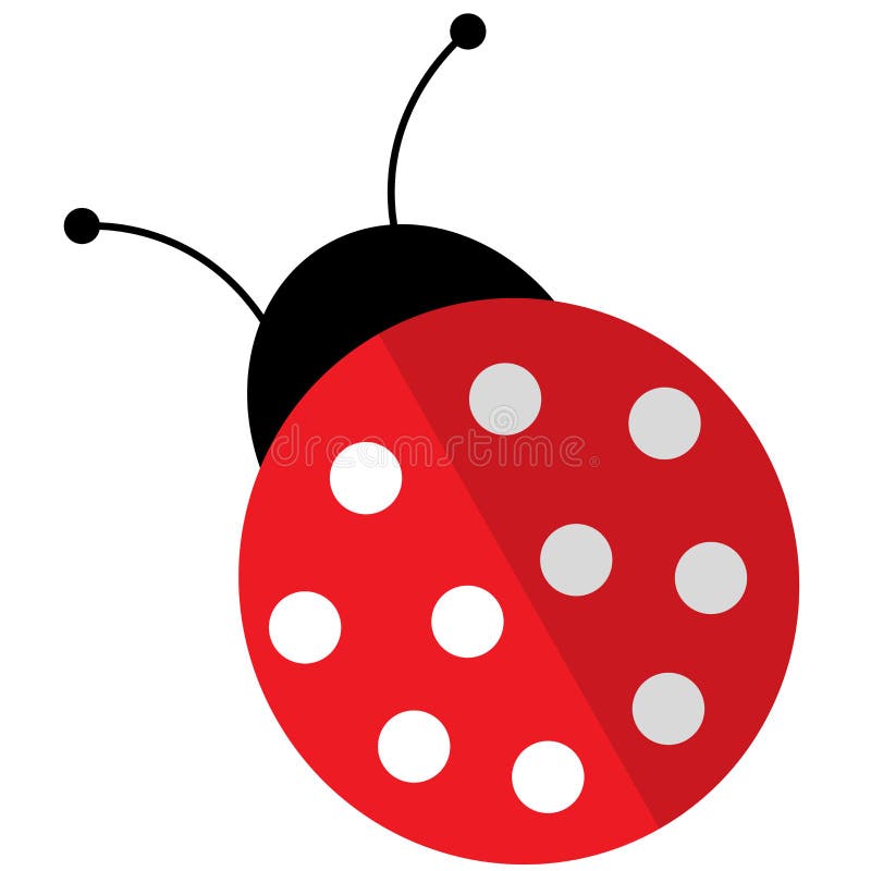 Flat 2d Ladybug, Isolated, Vector Illustration Stock Vector ...