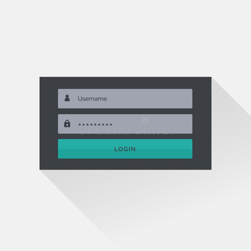 Dark Login Form Template Design with Username and Password Details ... Dark Login Form Template Design with Username and Password Details ...