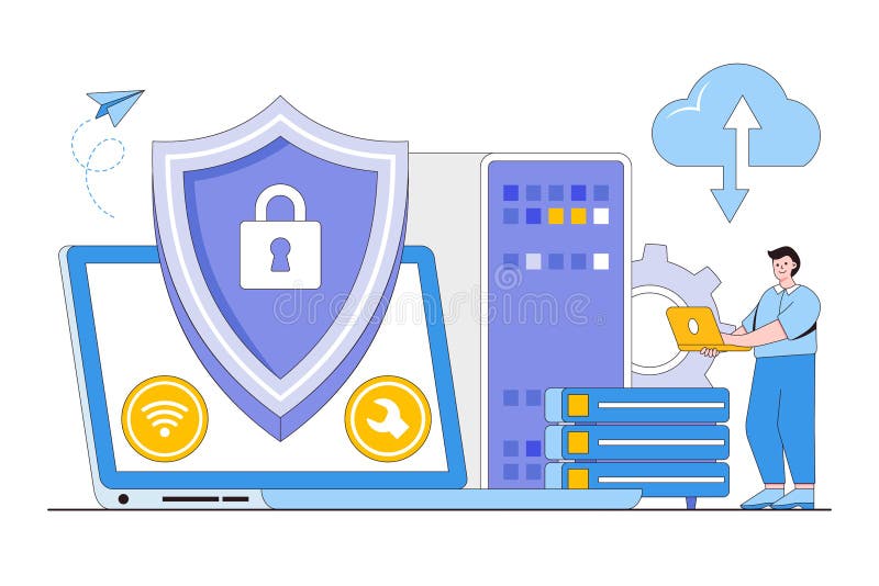 Tech Security Minimal Stock Illustrations – 1,323 Tech Security Minimal ...