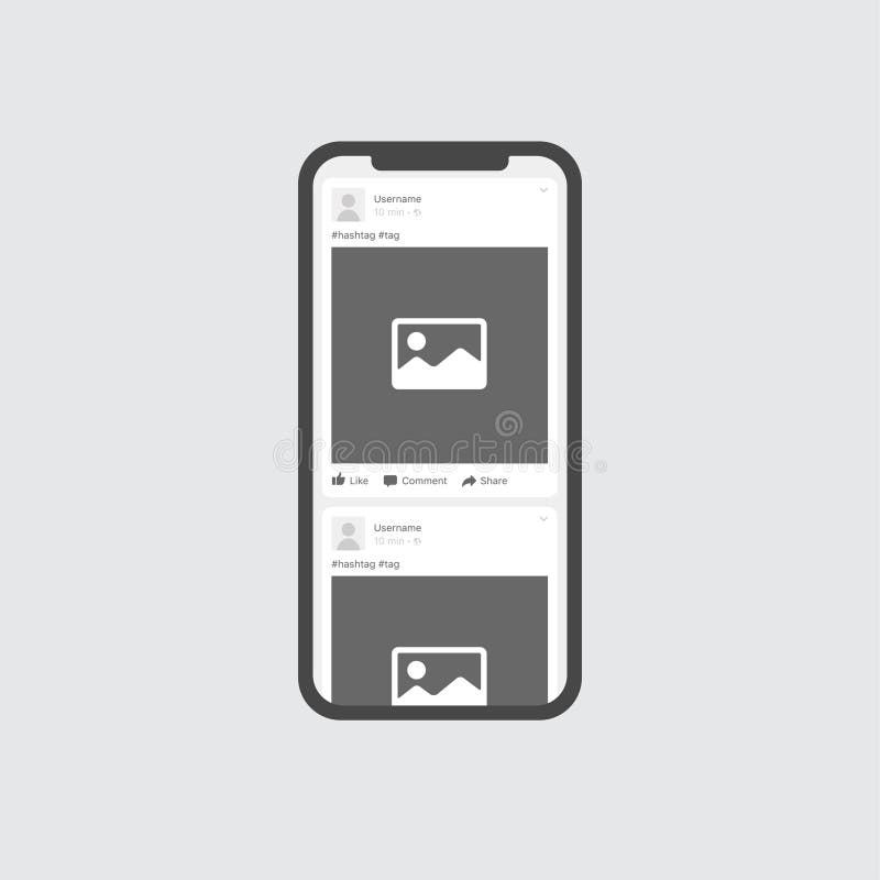 Internet Post Photo Or Image Frame Vector Illustration Stock Vector ...