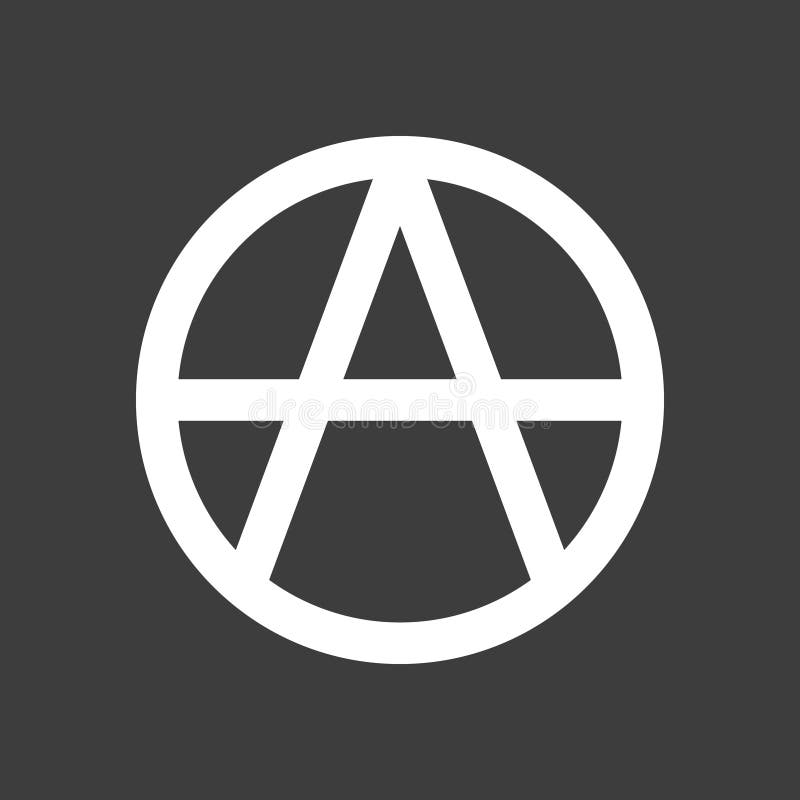 Flat Design Anarchy Symbol Logo Vector Illustration. Stock Vector ...