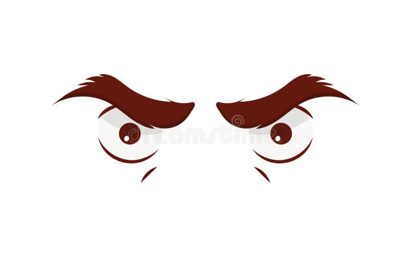 Angry Eyes, Stern Looking Eyes, Vector Illustration Stock Vector ...
