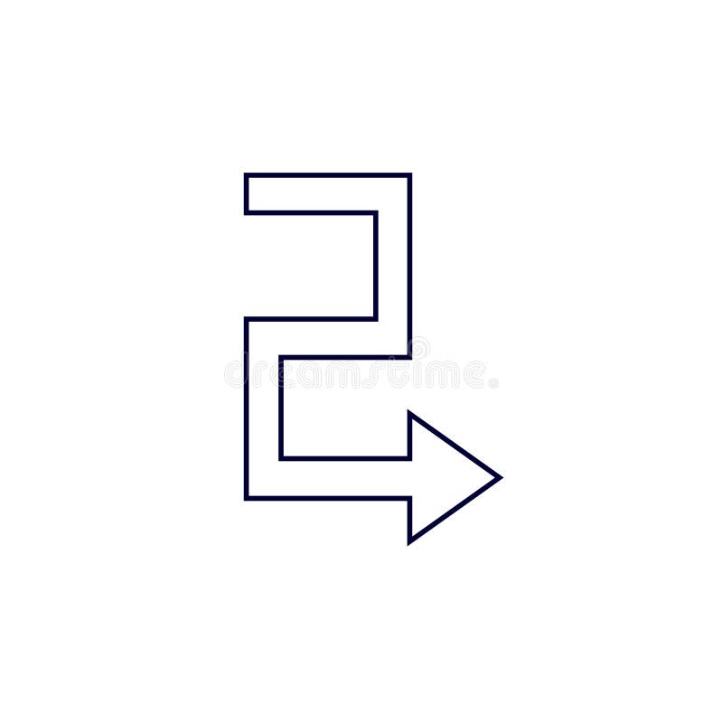 Flat Design Arrow Vector Icon for Navigation and Media Player. Icon ...