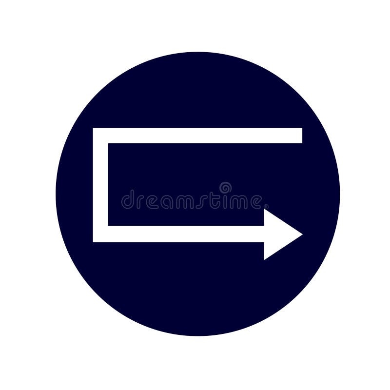 Flat Design Arrow Vector Icon for Navigation and Media Player. Icon ...