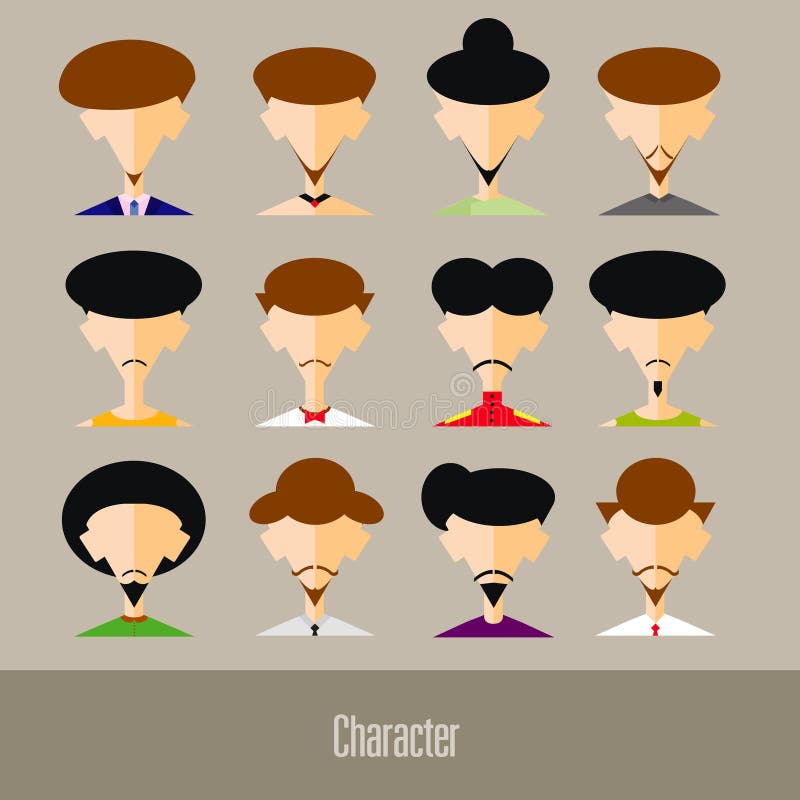 Flat Vector Guy Character for Your Scenes. Character Creation Set with ...