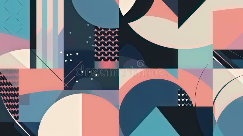 Flat Design Background with Old Style Geometric Shapes Stock ...