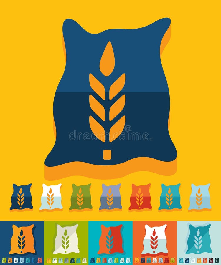 Flat design. bag of grain stock vector. Illustration of agriculture ...