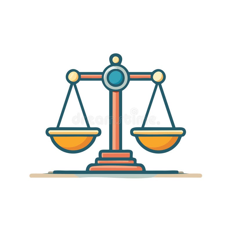 Balance Weight Vector Cartoon Illustration Pictogram Stock ...