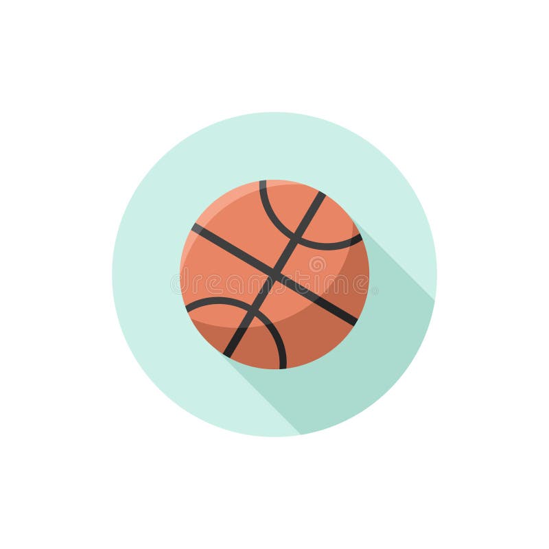 Flat design Basketball stock vector. Illustration of isolated - 195833303