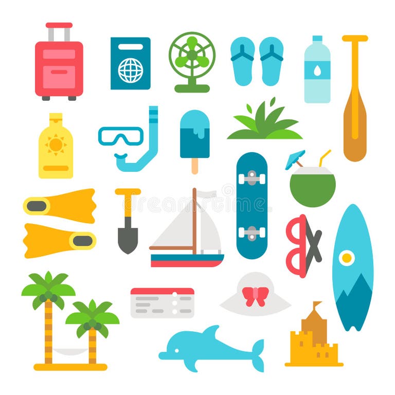 Cartoon Beach Items Stock Illustrations – 2,700 Cartoon Beach Items ...
