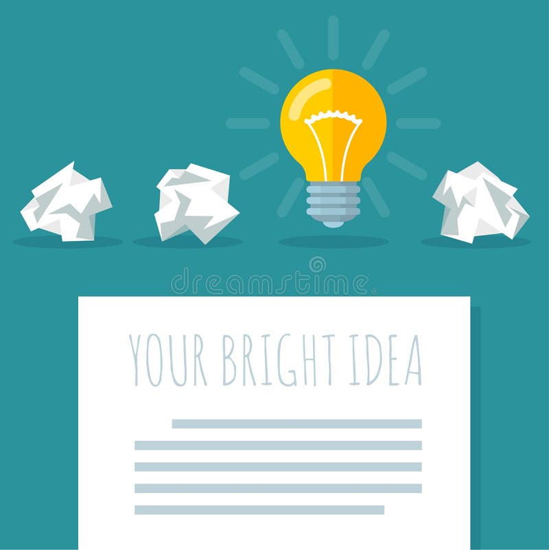 Flat Design Bright Idea Abstract Stock Vector - Illustration of office ...