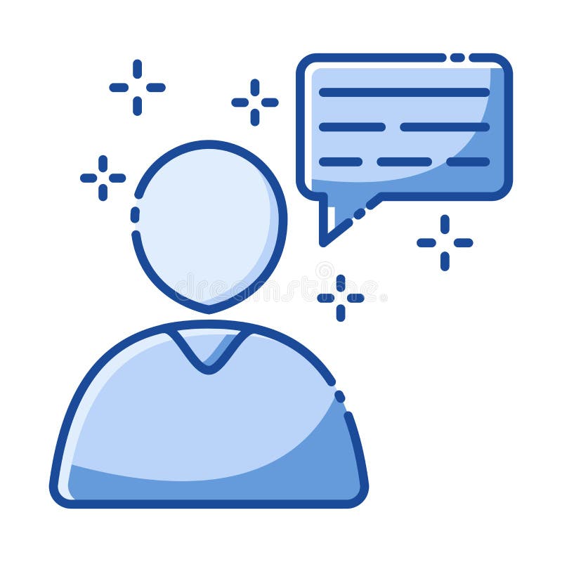 Chat Message Icon Blue Tone Vector Premium Ilustration Stock Vector ...