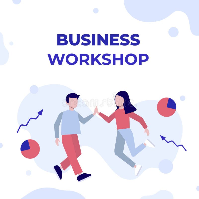 Flat Design Business Workshop Template Design Vector Illustration Stock ...