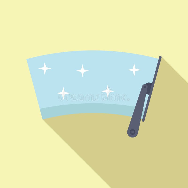 Flat Design Car Windshield with Wiper Illustration Stock Vector ...