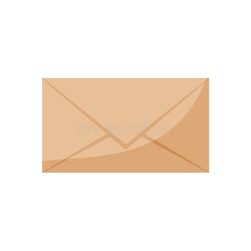 Flat Design Cartoon Envelope Illustration. Post Element. Stock Vector ...