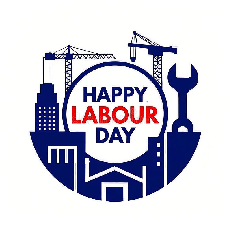 Flat Design Celebrates Labour Day with Tools and Industrial Icons Stock ...