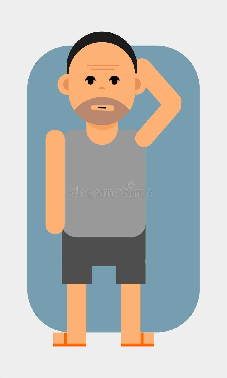 Black Man Scratching His Head Stock Illustrations 70 Black Man