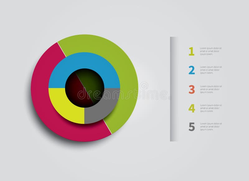 Flat Design Chart with Options Stock Vector - Illustration of chart ...