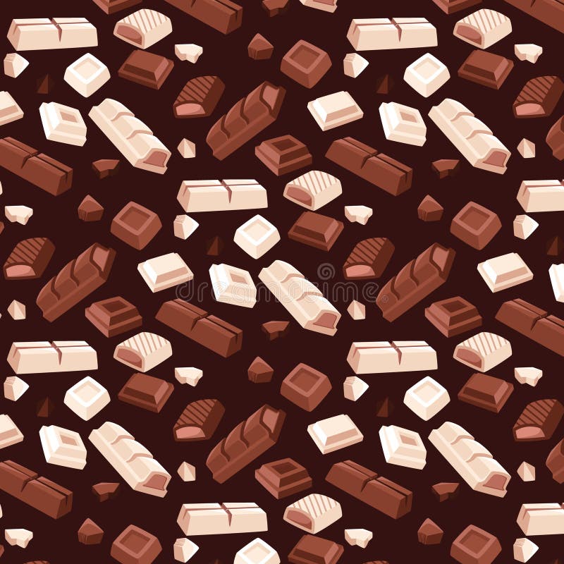 Flat Design Chocolate Pattern Design Vector Illustration Stock Vector ...
