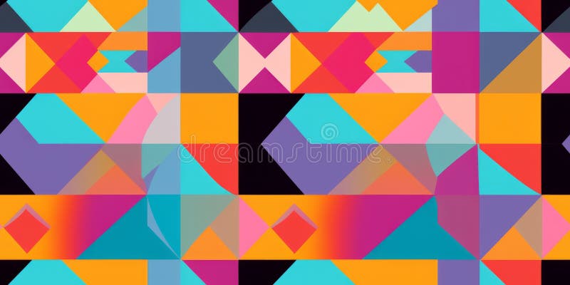 Flat Design Colorful Colourful Geometric Pattern Background Vector ...