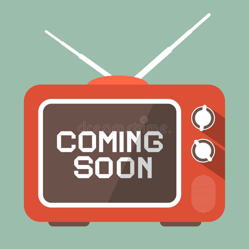 Flat Design Coming Soon Vector Title Stock Vector - Illustration of ...