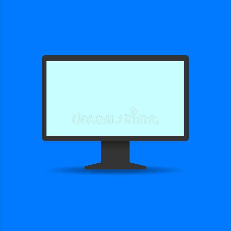 Flat Design Computer Monitor. Vector Illustration Stock Illustration ...
