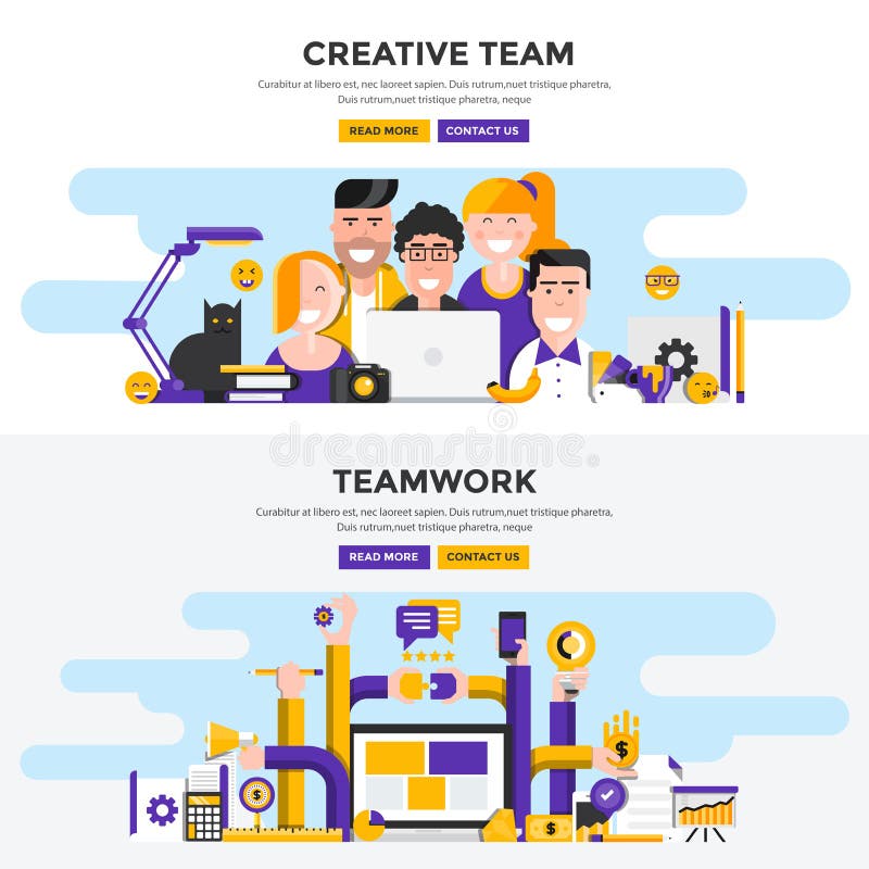 Teamwork Banners Stock Illustrations – 5,171 Teamwork Banners Stock ...
