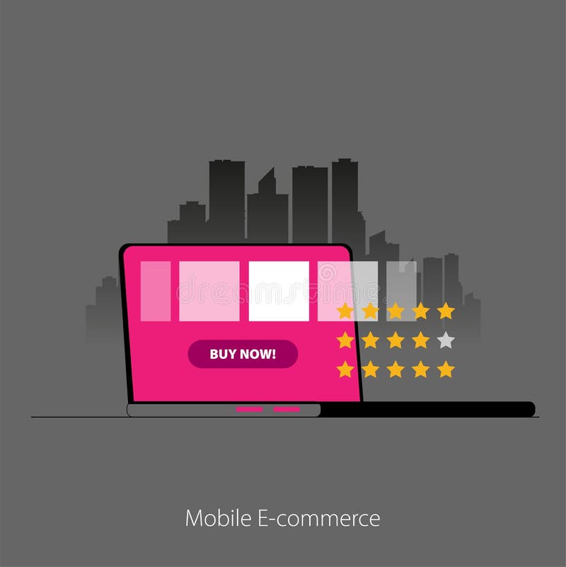Flat Design Concept E-commerce Vector Stock Vector - Illustration of business, product: 242982134