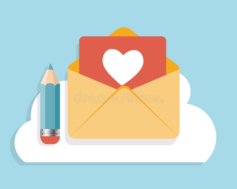 Flat Design Concept Email Icon Vector Stock Vector - Illustration of ...