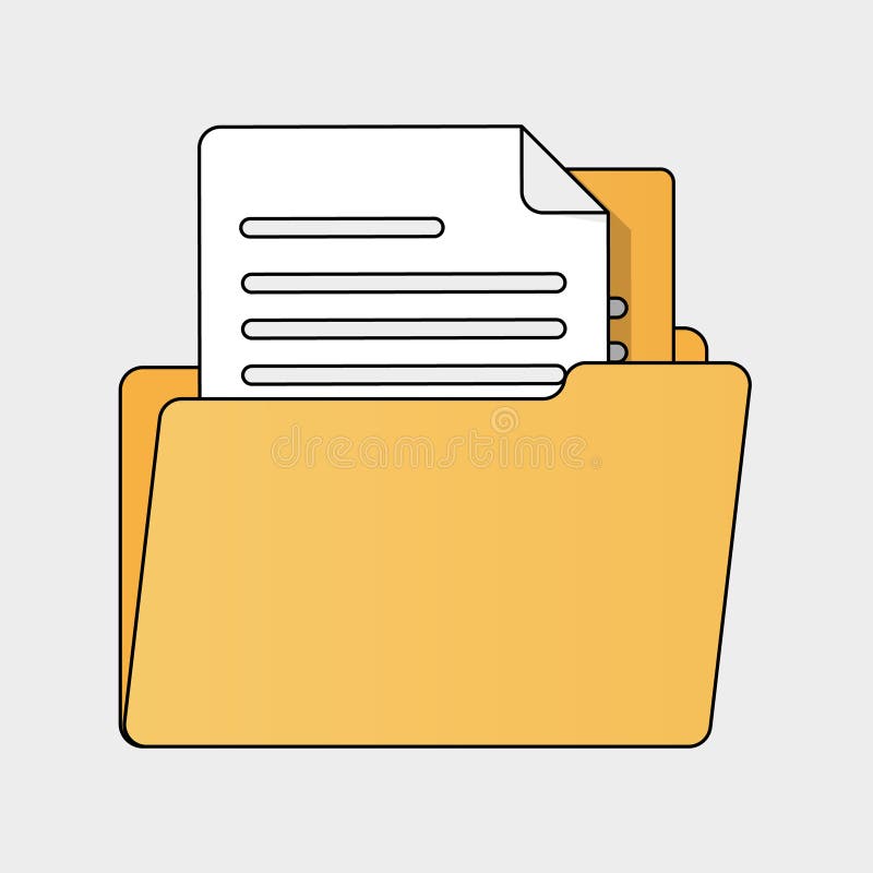 Flat Design Concept of File Folder Organization Stock Vector ...