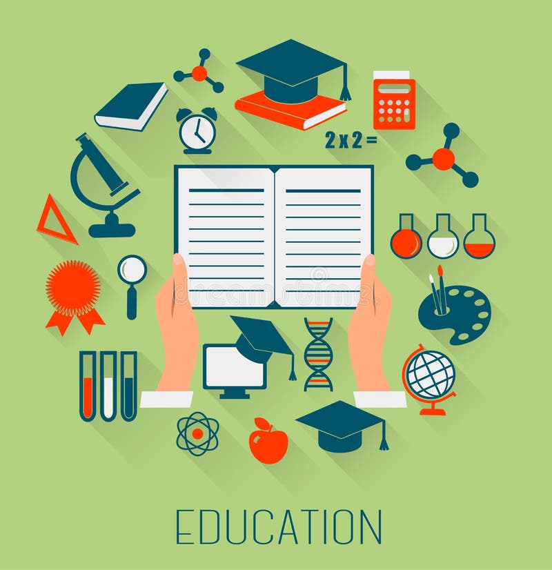 Flat Design Concept Icons for Education. E-learning Concept Stock ... Flat Design Concept Icons for Education. E-learning Concept Stock ...