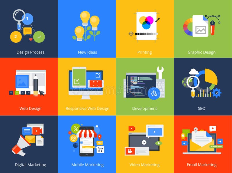 Responsive Web Design for Different Devices Stock Vector - Illustration ...