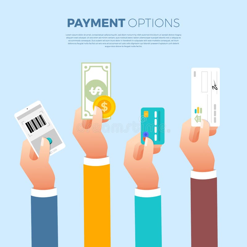 Flat Design Concept Payment. Payment Method and Option or Channel To ...